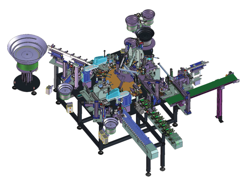 Rotary table for assembly of dishwasher hinges (fixed fulcrum) - RCM