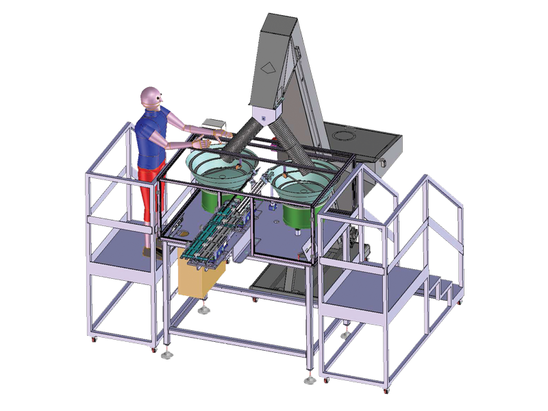 Feeding system for assembly of plastic sticks - RCM